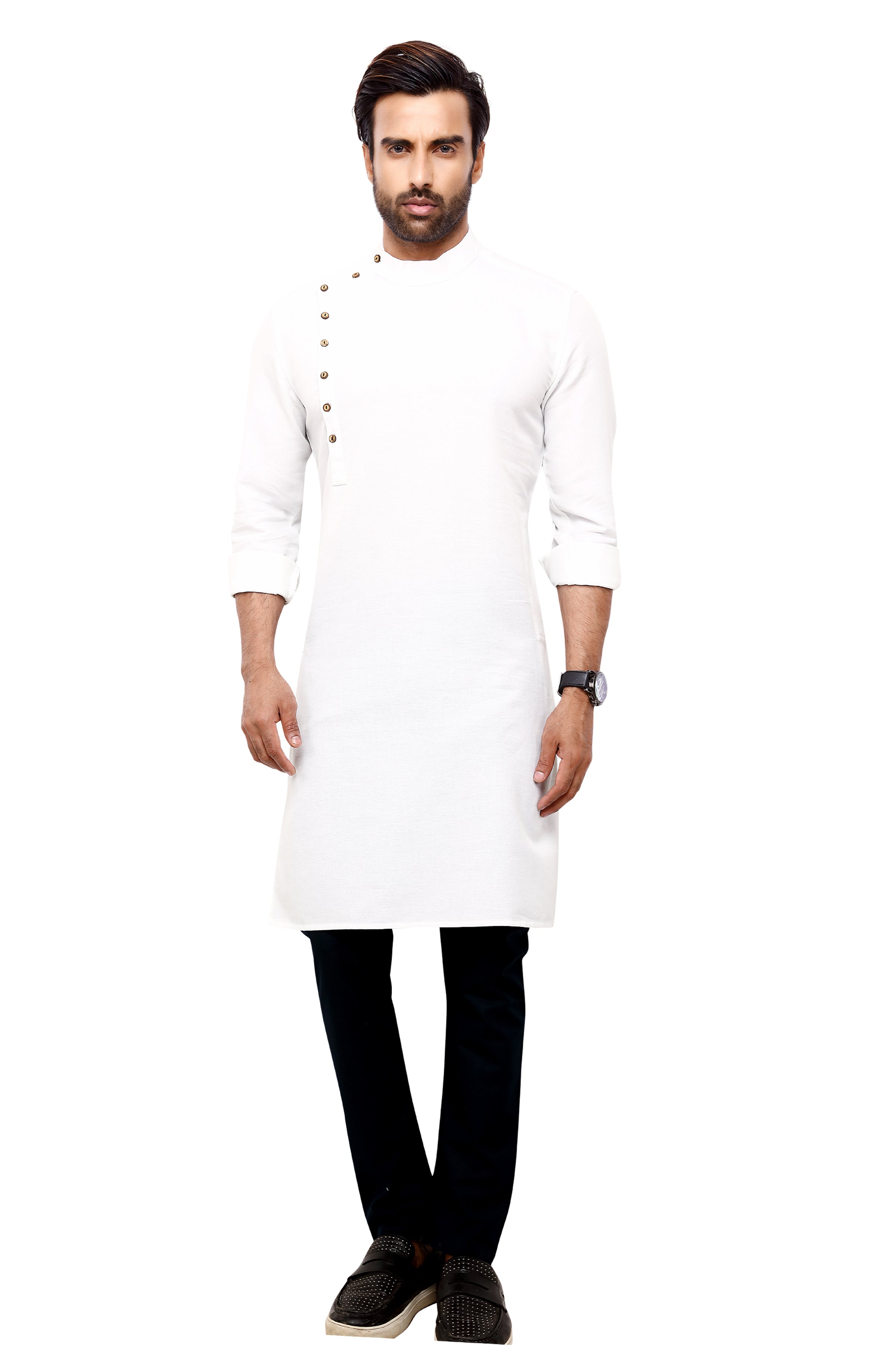 White Colour Kurta With Bottom(MC-MKUC_FEATURE) – Carron Clothing