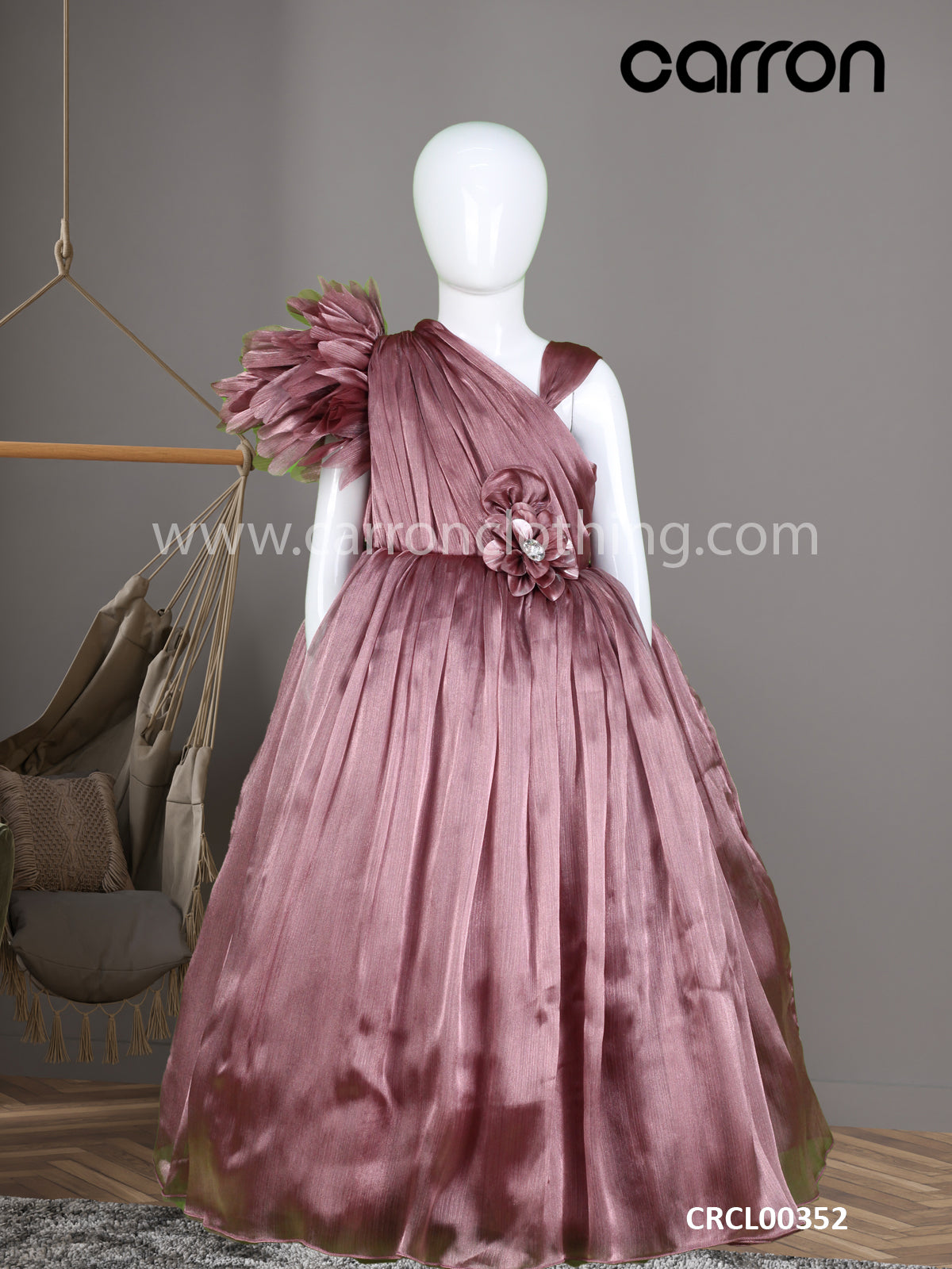 Onion Pink Colour Gown (GE-GGWN_1071) – Carron Clothing