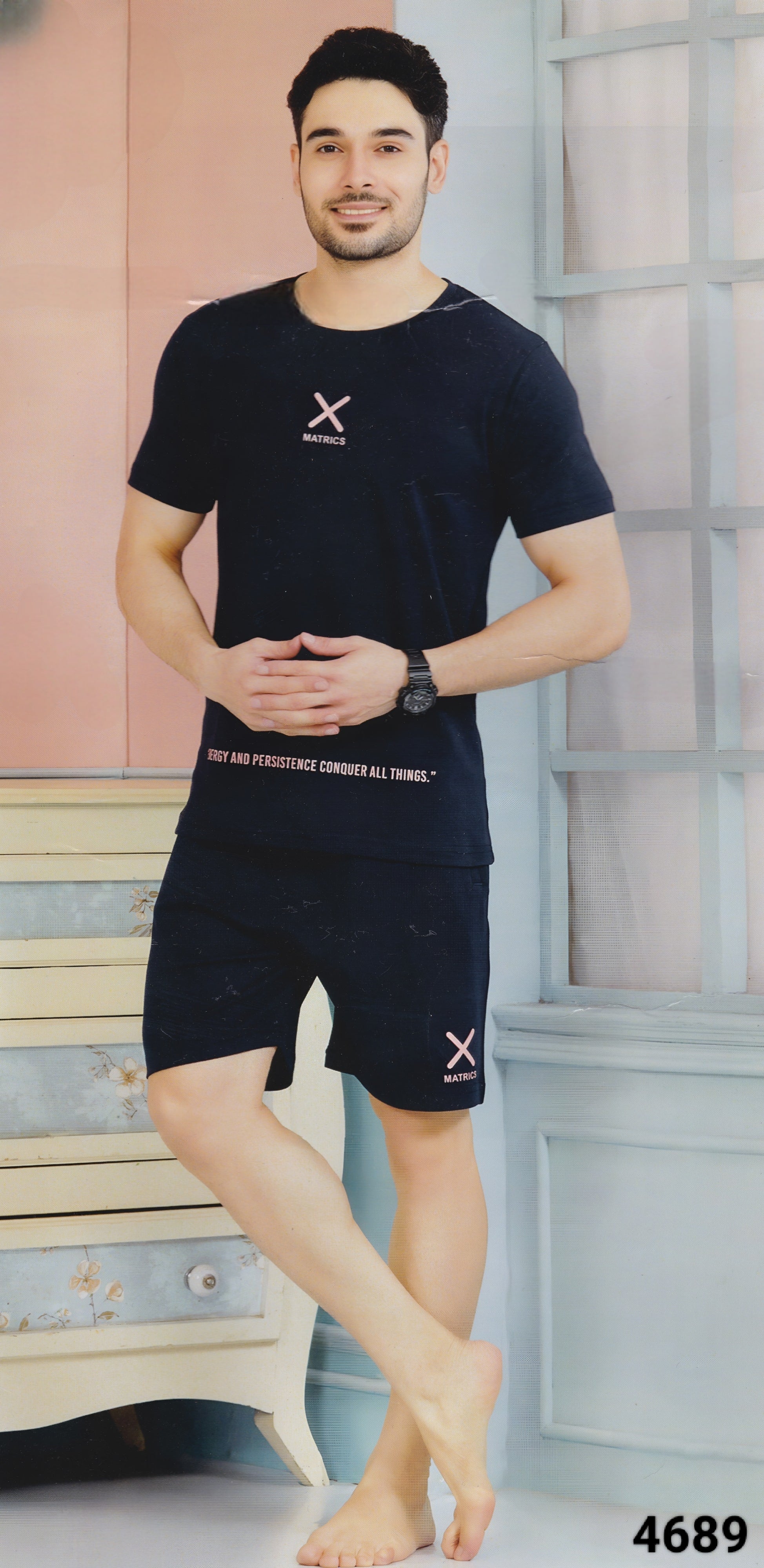 Navy Blue Colour Co-Ord Set(MC-MCOS_4689) – Carron Clothing