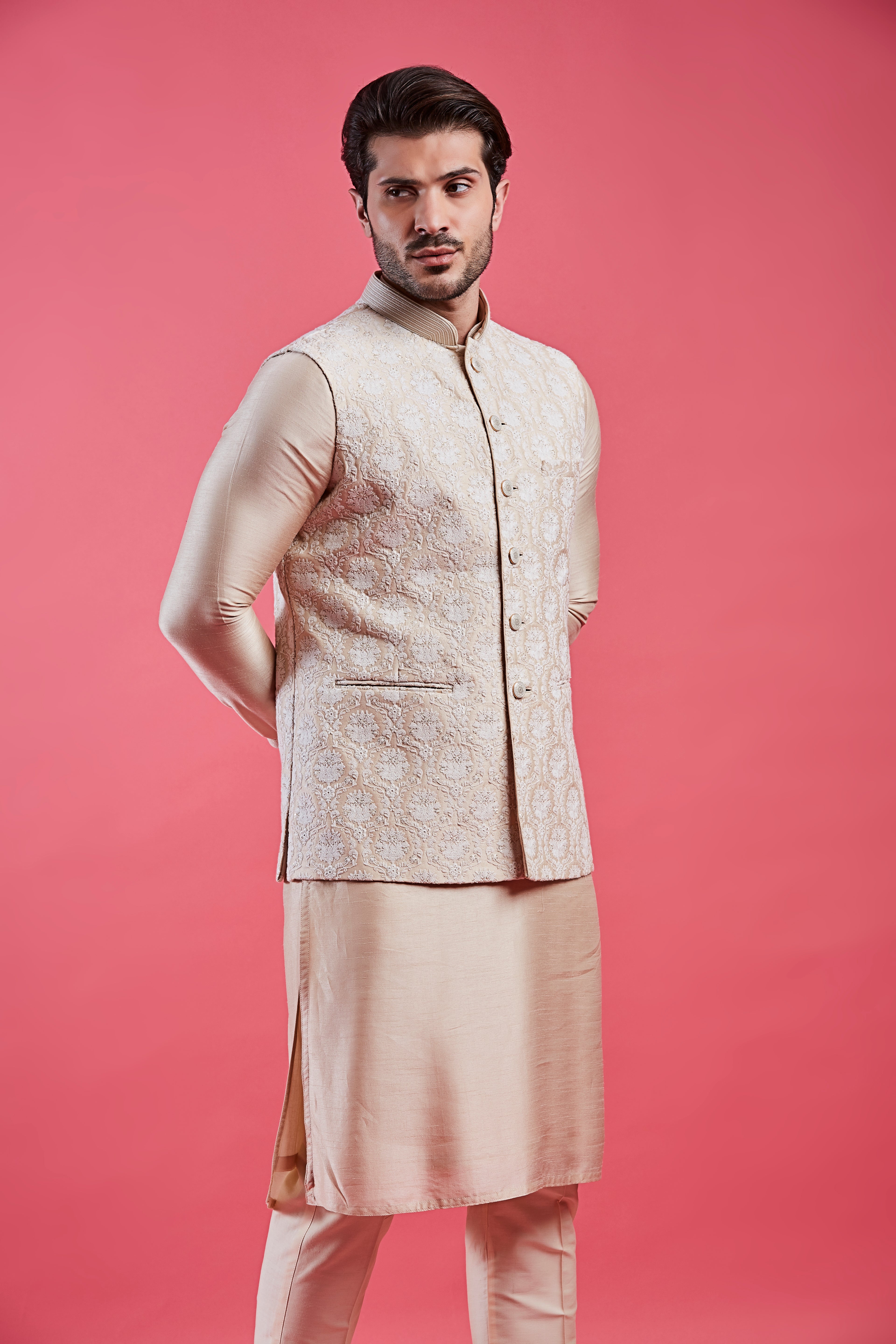 Fawn Colour Bundi Set(ME-MBUS_364) – Carron Clothing