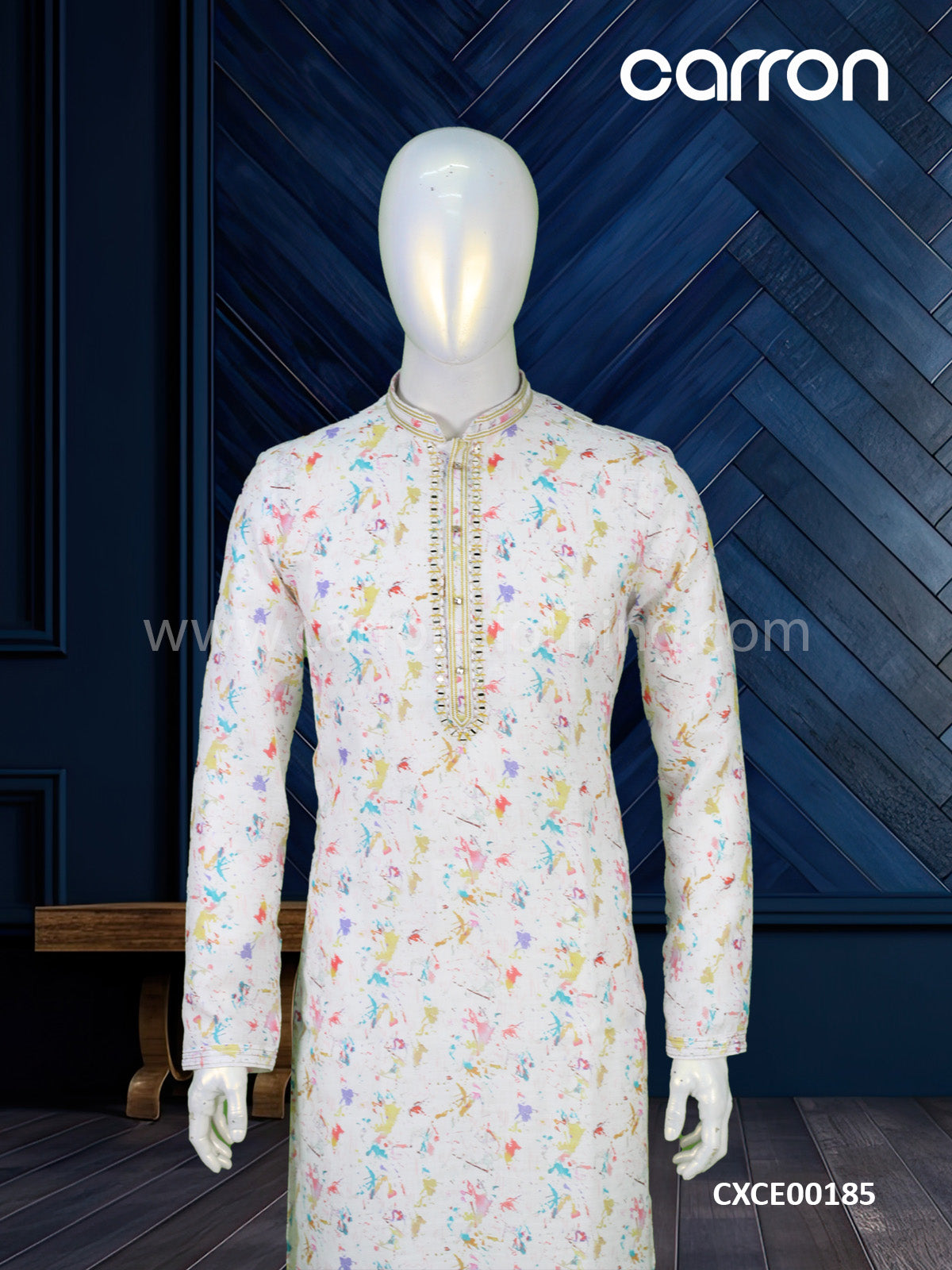 Cream Colour Kurta Set (ME-01_T 1445 A) – Carron Clothing