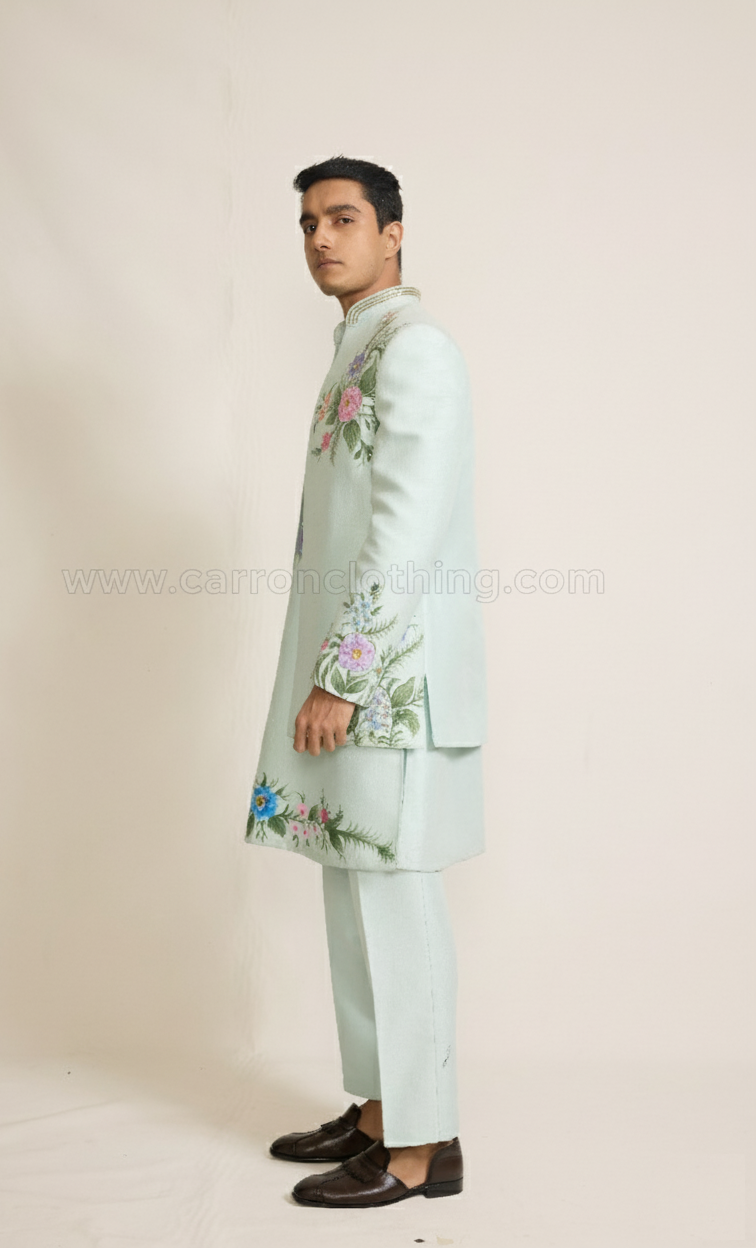 Light Blue Colour Indo western(ME-MINW_IW 541) – Carron Clothing